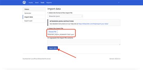 Exportimport Vault From Bitwarden To Vaultwarden Adra Source