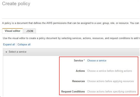 Create Policy Using Visual Editor Cloudysave