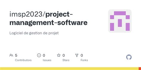 GitHub Imsp2023 Project Management Software Logiciel De Gestion De Projet