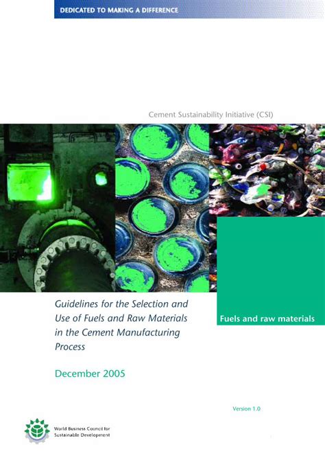 Pdf Cement Sustainability Initiative Csi Dokumen Tips