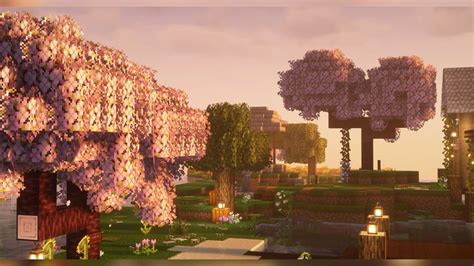 Cherry Blossom Island Minecraft In 2025 Desktop Wallpaper Cherry Blossom Wallpaper Phone