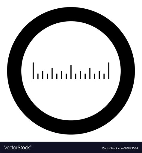 Scale Ruler Icon Black Color Simple Image Vector Image