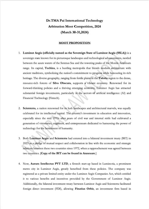 The Genai Fintech Moot Proposition For Tma Pai Tech Arbitration Moot 2024 Indo Pacific App