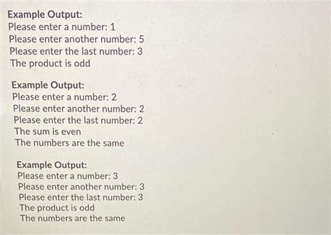 Solved Write A Python Program To Take In 3 Numbers From The