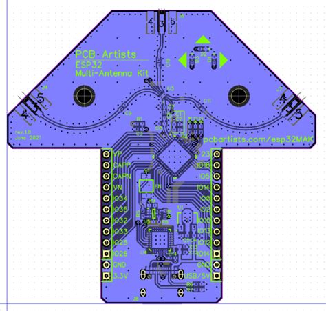 Esp32 Multiple Antenna Design Pcb Artists