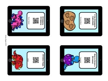 Dinosaur QR Codes By Amy Rogers Teachers Pay Teachers