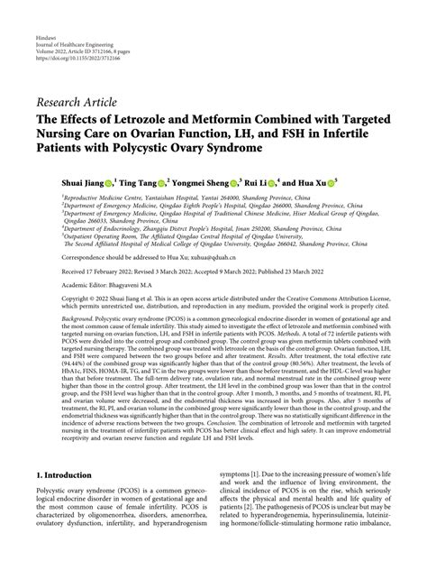Pdf The Effects Of Letrozole And Metformin Combined With Targeted