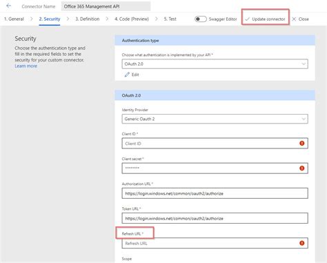 Coe Starter Kit Bug Audit Log Connector Office 365 Management Api