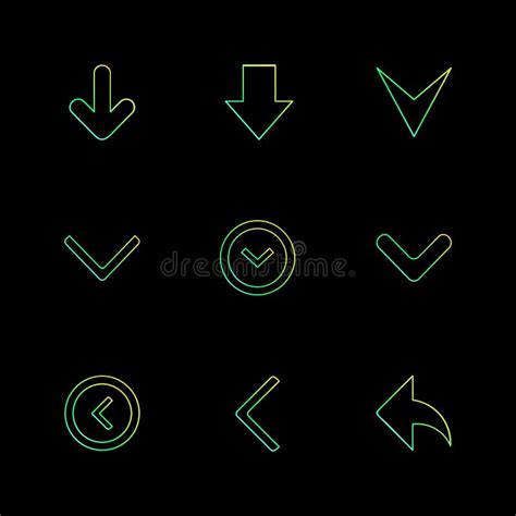arrows directions pointer arrow user interface pointer stock