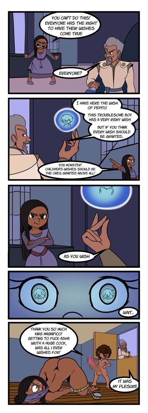 Rule 34 1girls 2boys Asha Disney Backfire Bondage Censored Dark