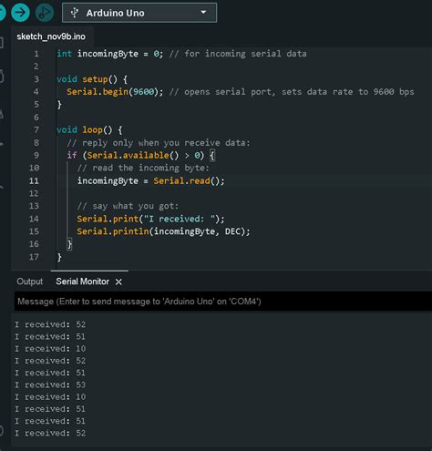 I Copied This Code From The Arduino Website Trying To Understand How To Communicate With The