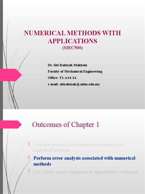 numerical methods with applications pdf numerical analysis