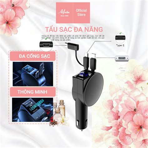 Tẩu Sạc Nhanh Ô Tô Đa Năng 3 Trong 1 Lightning Type C Micro Shopee Việt Nam