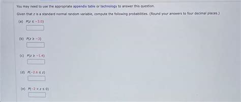 solved you may need to use the appropriate appendix table or