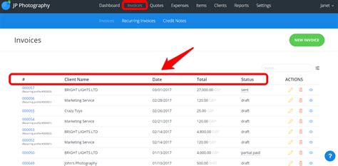 How Can I Sort My Invoices By Number Date Client Name Invoices Quotes InvoiceBerry
