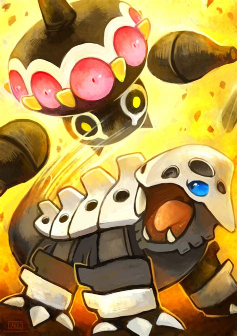 Claydol And Lairon Pokemon Drawn By Haychel Danbooru