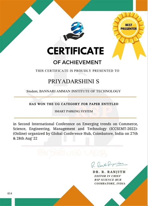 priyadharshini s on linkedin international conference best presenter won
