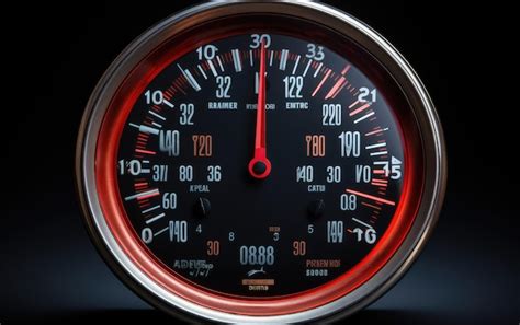 Premium Ai Image Circular Blackish Bus Odometer Isolated On White