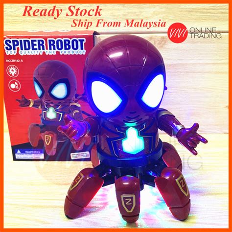 Spider Man Robot Super Hero Battery Electronic Dancing Lighting Toys