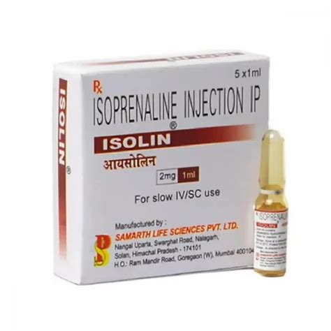 5 X 1 Ml Isoprenaline Injection Bp 2mg Liquid At Rs 95 Vial In Nagpur Id 25422698762