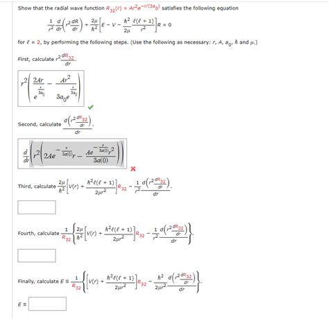 Solved Show That The Radial Wave Function