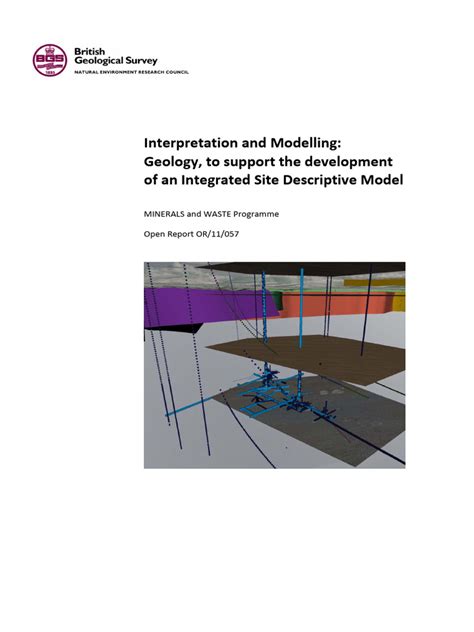 Or11057 Interpretation And Modelling Geology To Support The