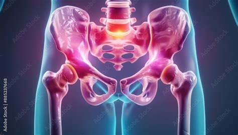 Hip Radiography Image Highlighting Bones And Skeletal Structure Anatomy X Ray Pelvis Femur