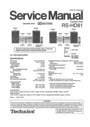 Manual RSHD81 SM TECHNICS Free Download Borrow And Streaming Internet Archive