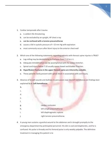 Soal Post Test {post Test Atls 2023 2024 } Latest Updates Question And Answers Already Graded