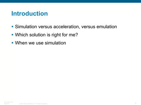 Simulation Versus Acceleration Versus Emulation Ppt