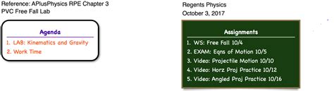 Kinematics And Gravity Lab Regents Physics