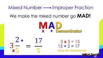 Rename Fractions Mixed Numbers PowerPoint 4th Grade By Mettry Teaches