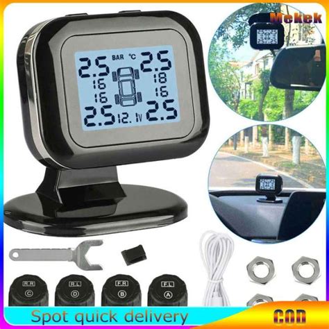 Mekek Tire Pressure Monitoring System Wireless TPMS Monitor System With External Sensors Real