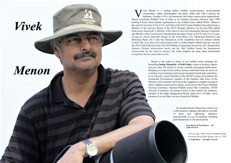 Interview With Vivek Menon December 2022 Biodiversity Mag
