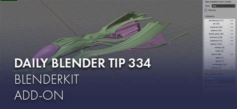 Daily Blender Tip 334 BlenderKit Add On BlenderNation