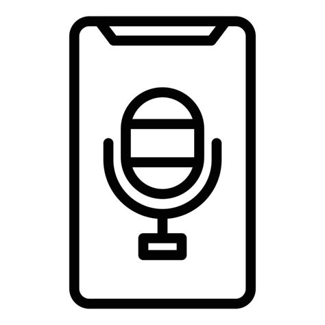 Voice Control Icon Outline Style 15904488 Vector Art At Vecteezy