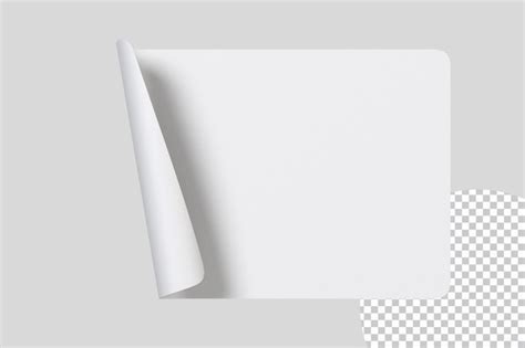Premium Psd White Rectangle Sticker Badge With Bend Corner Premium Psd White Rectangle Sticker Badge With Bend Corner