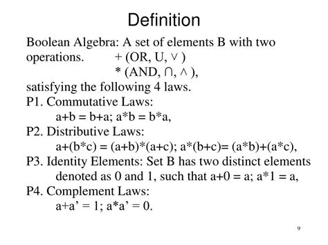 Ppt Cse 20 Lecture 7 Boolean Algebra Ck Cheng 4212011 Powerpoint