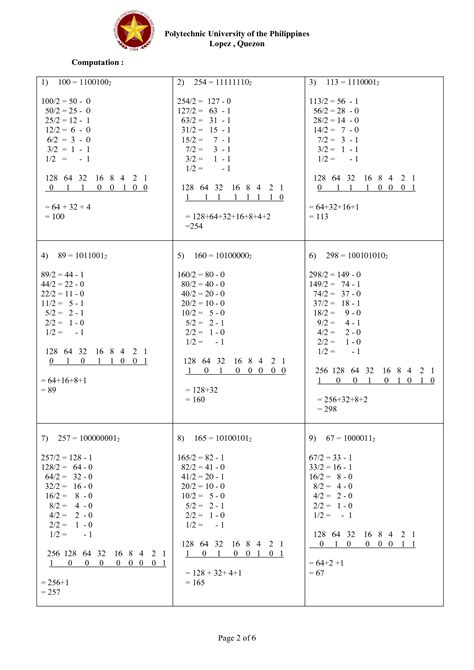 Solution Data Communications And Networking Binary And Decimal Conversions With Computations