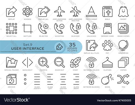 Set Icons User Interface 09 Royalty Free Vector Image