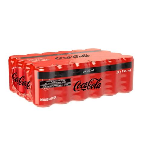 Refresco Coca Cola Sin Azúcar Lata 24 Pzas De 235 Ml Cu A Precio De