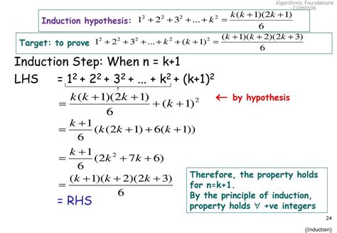 Comp108 Algorithmic Foundations Mathematical Induction Ppt Download