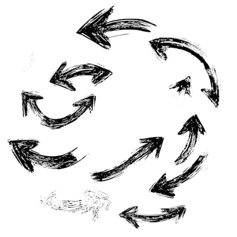 Premium Vector HandDrawn Curved Arrows In Various Directions