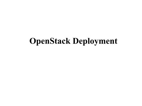 Openstack Architecture Ppt