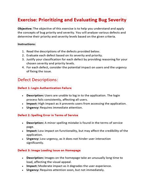 Defect Severity And Priority Exerceise Pdf Software Bug Point Of Sale Defect Severity And Priority Exerceise Pdf Software Bug Point Of Sale