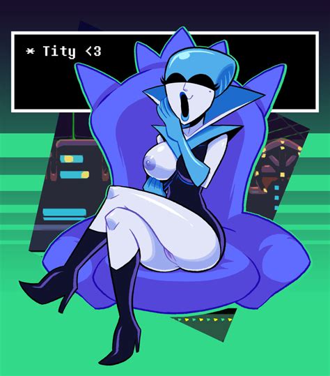 Rule 34 Astrozolt Artist Blue Lipstick Breasts Deltarune Deltarune Chapter 2 Dialogue