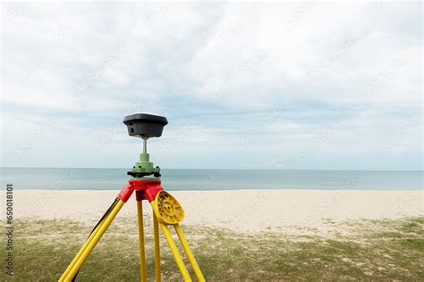GPS Surveying In Field Sea Background Global Positioning System Stock Photo Adobe Stock