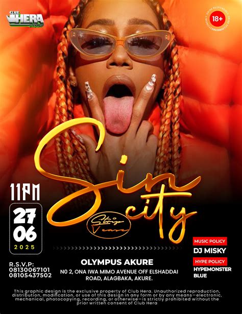 Sin City Club Hera Flyer And Poster Design Flyer Design Inspiration Graphic Design Ads