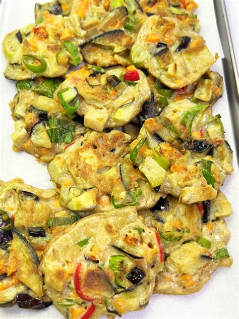 가지 부침개 가지야채전 귀리가루 부침개