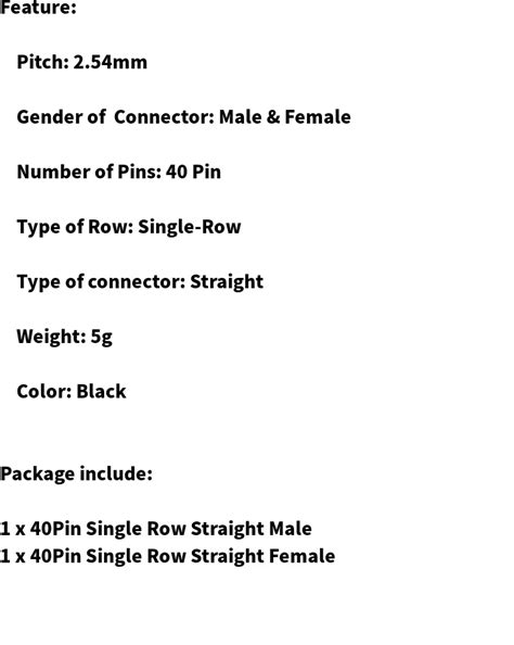 40 Pin Male Female Sil Socket Row Strip Pcb Connector Temu